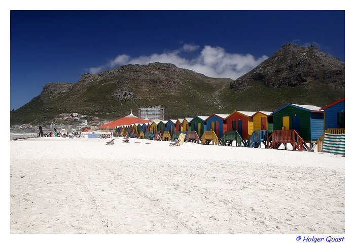 Bunte Strandhäuschen Muizenberg, Bunte Umkleidekabinnen in Muizenberg ...
